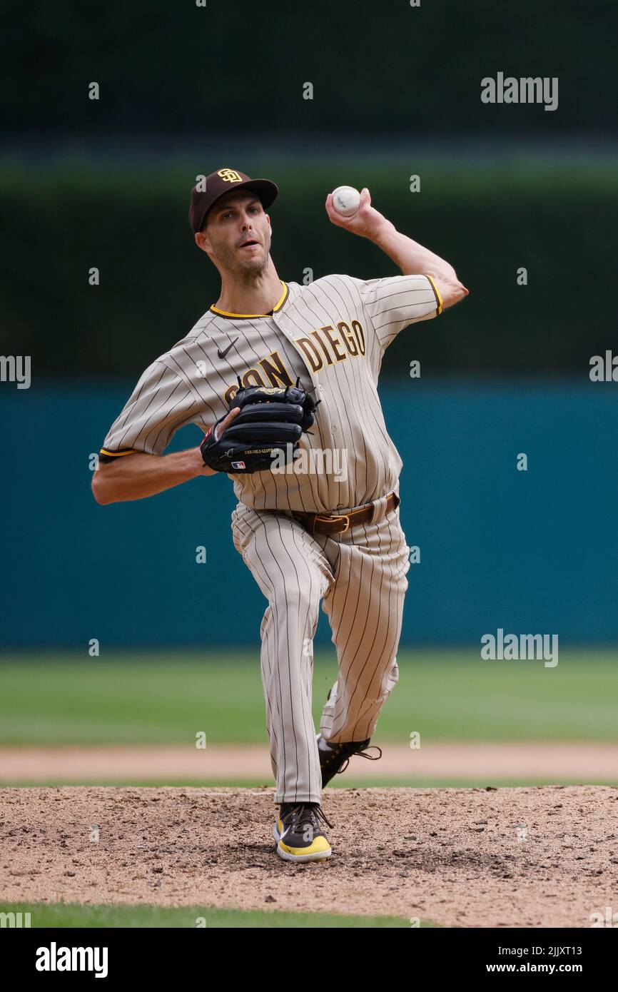 DETROIT, MI - JULY 27: San Diego Padres relief pitcher Taylor Rogers ...