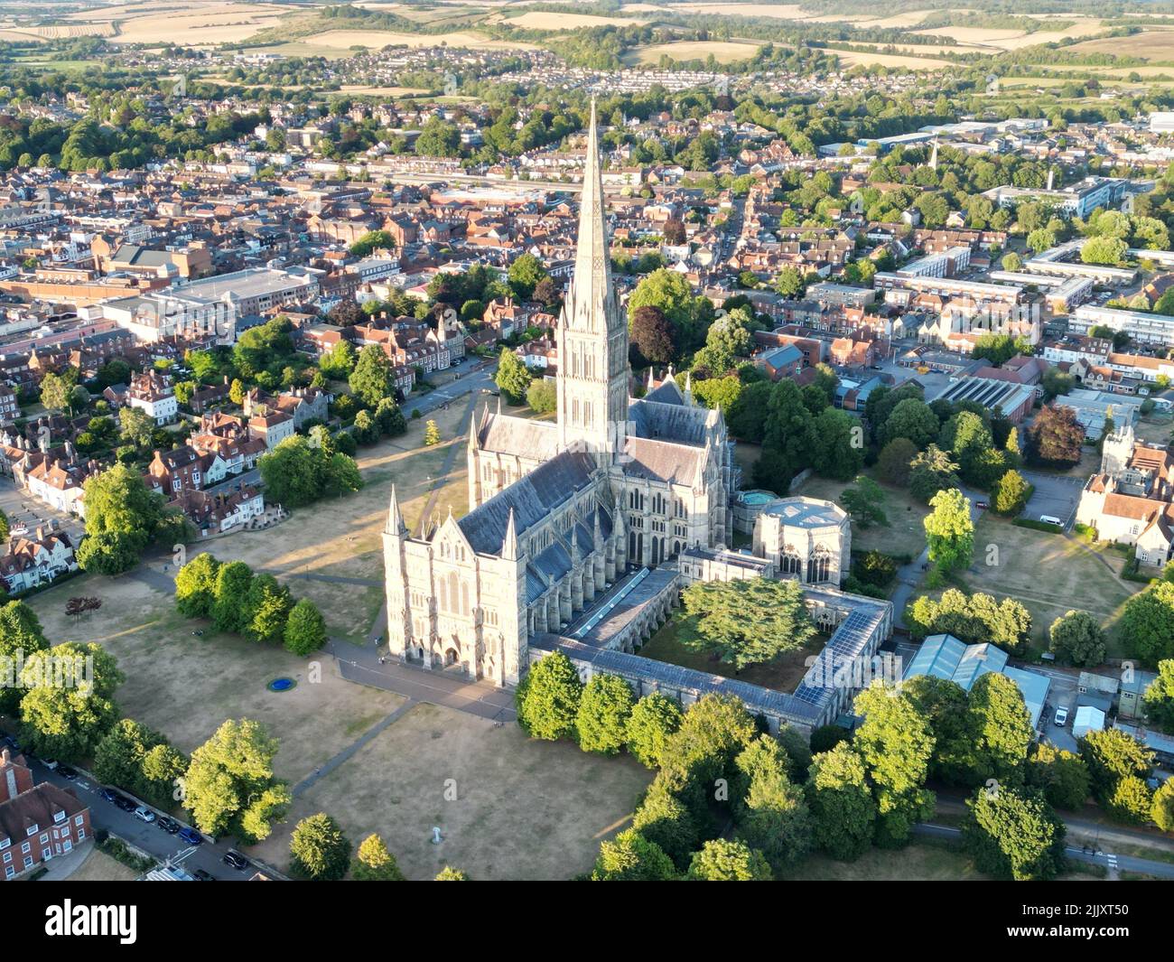 Salisbury cathedral aerial hi-res stock photography and images - Alamy