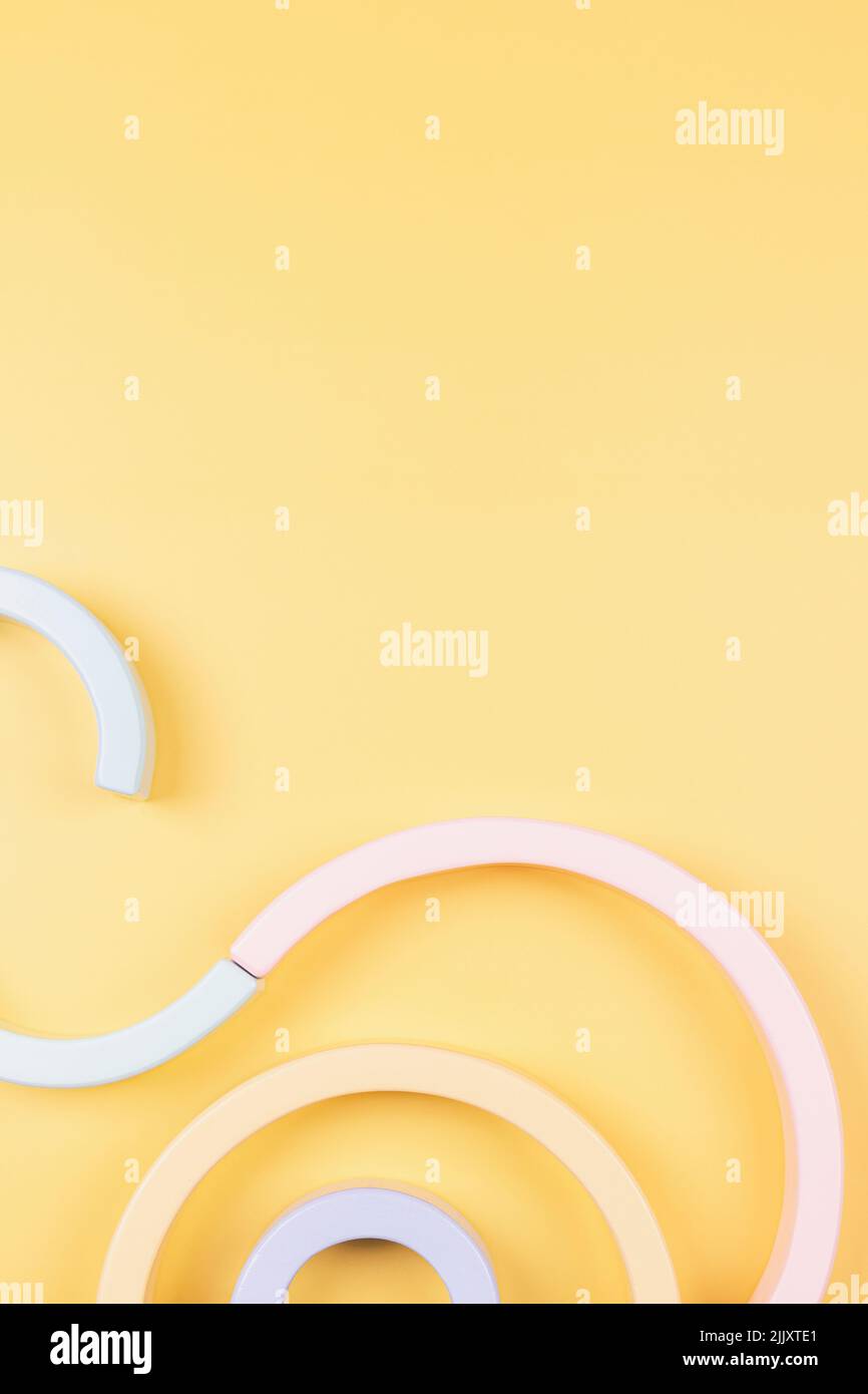 Abstract geometric figures composition. Wooden geometrical shapes and ...