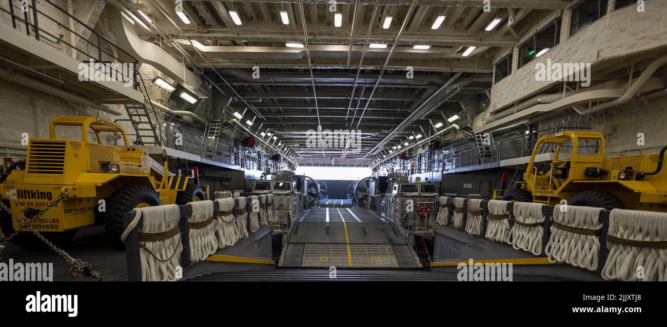 The press viewing the two LPDs that are used to transport and land ...