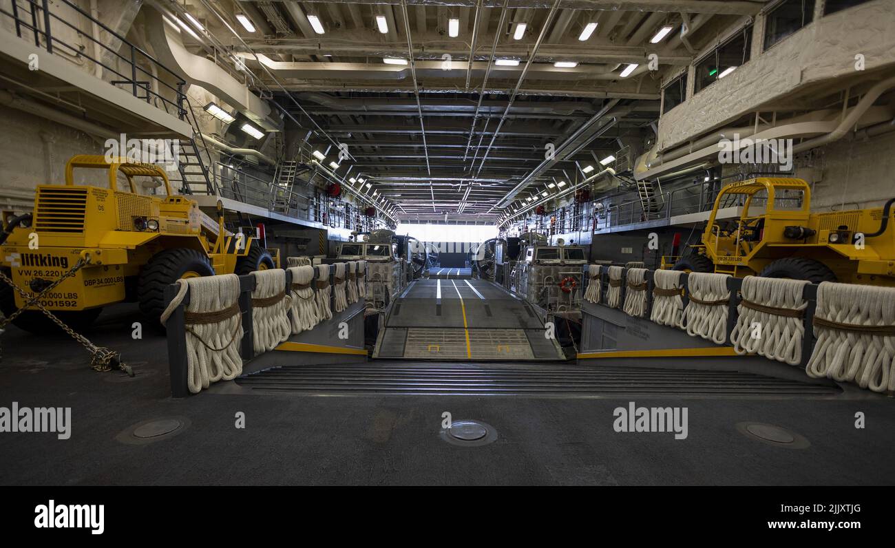 The press viewing the two LPDs that are used to transport and land ...