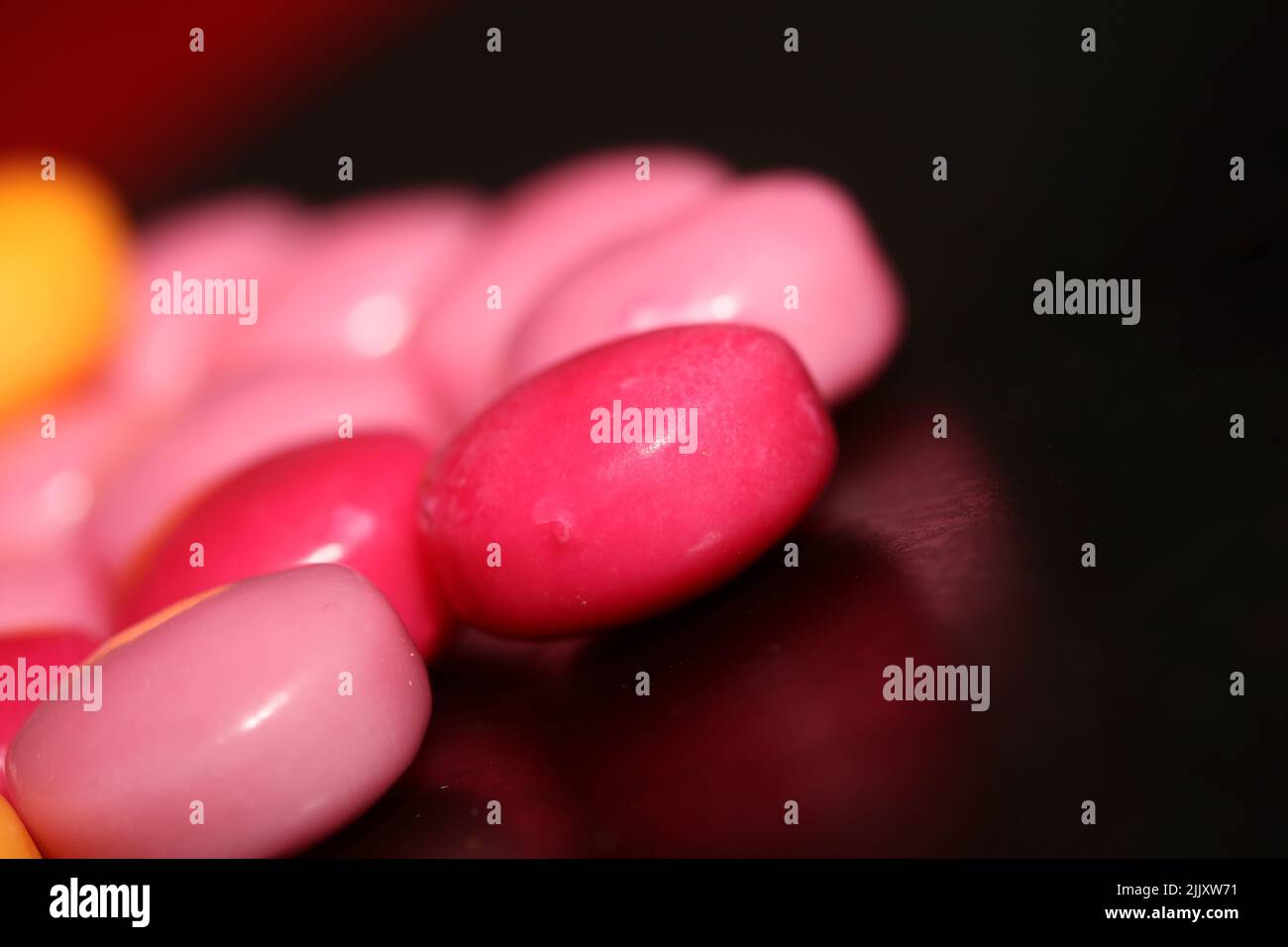 Colorful round kinder bubble gums close up background big size high ...