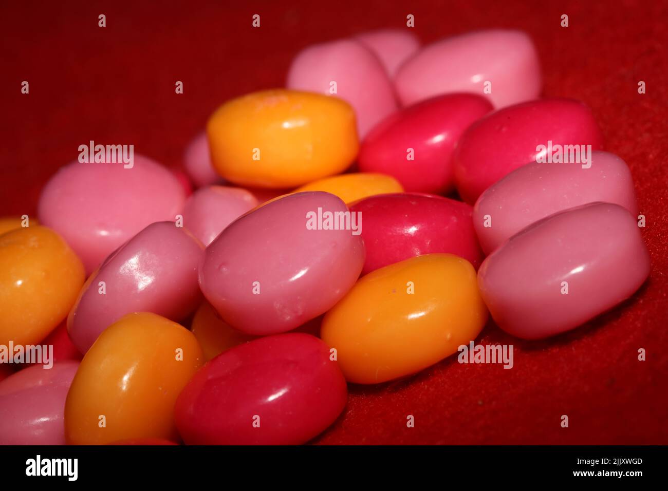 Colorful round kinder bubble gums close up background big size high ...