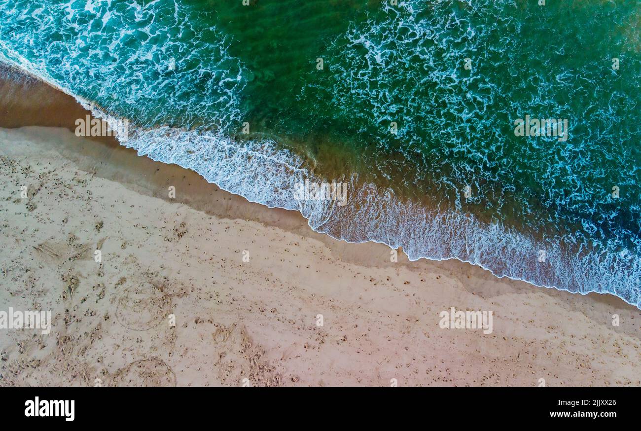 Nauset Beach with Nauset Light, aerial view Stock Photo - Alamy
