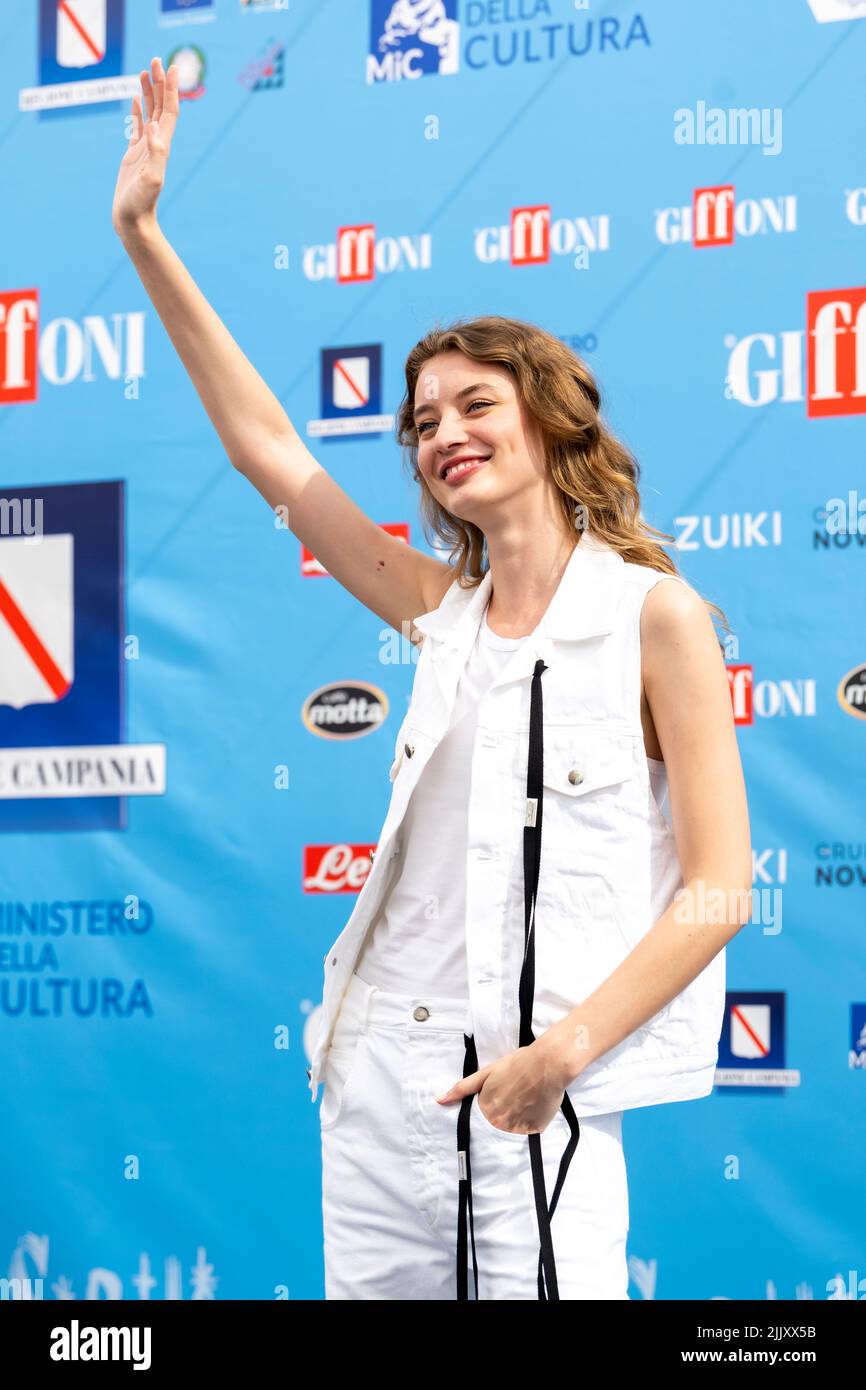 Giffoni Valle Piana, Salerno, Italy. 28th July, 2022. Italian model ...