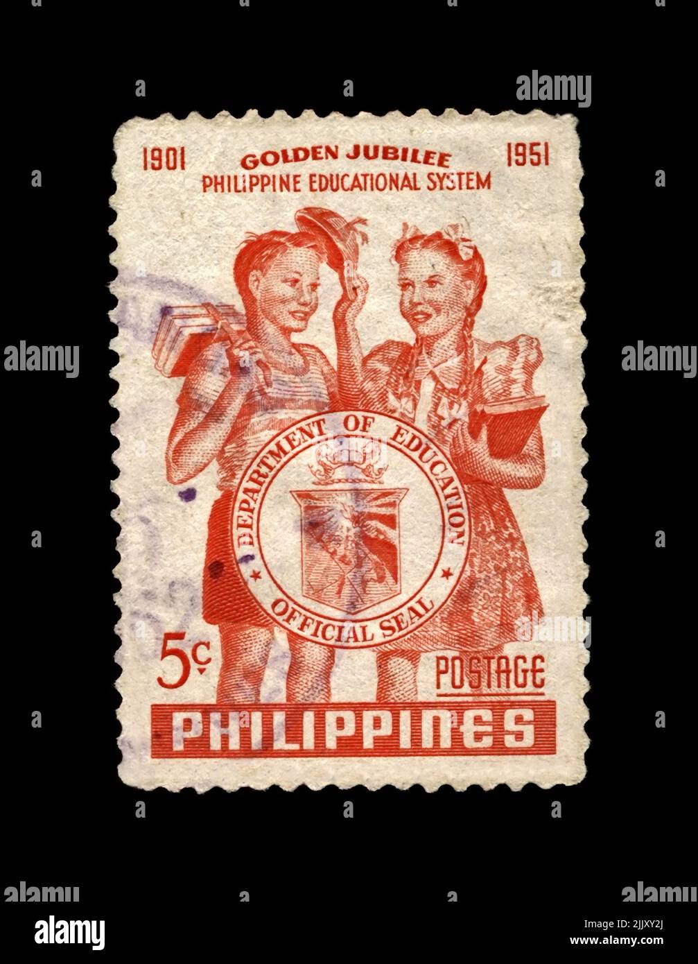 students and department seal, 50th anniversary of the Philippines ...