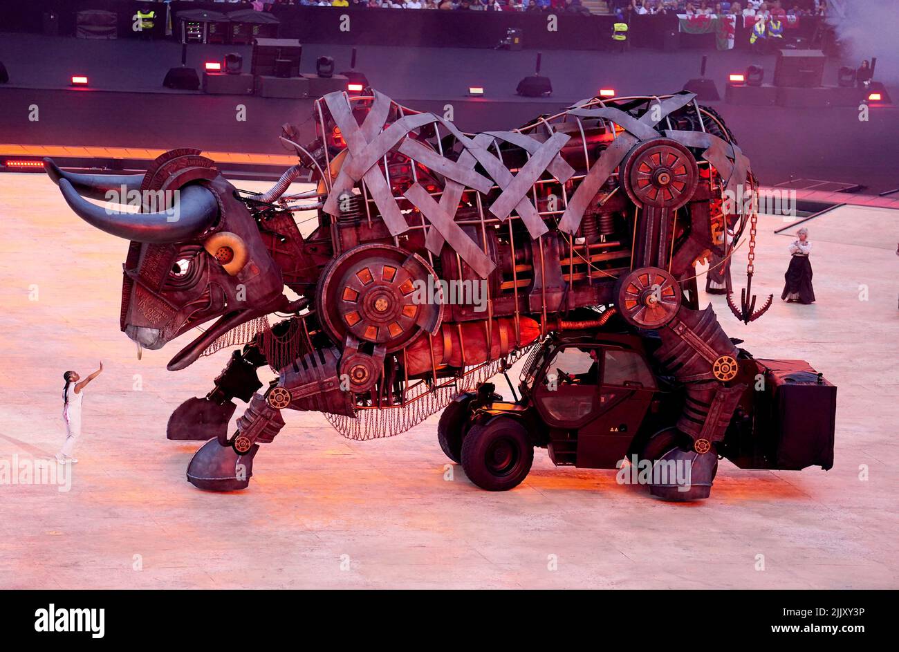 The armored Bull during the opening ceremony of the Birmingham 2022 ...