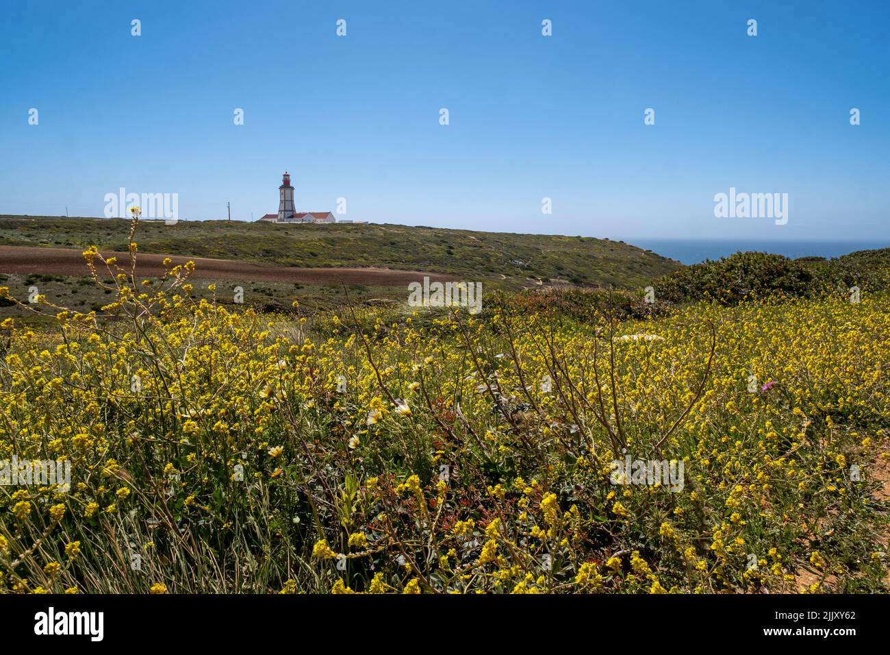 Cape Espichel Lighthouse (Farol do Cabo Espichel), Portugal Stock Photo - Alamy