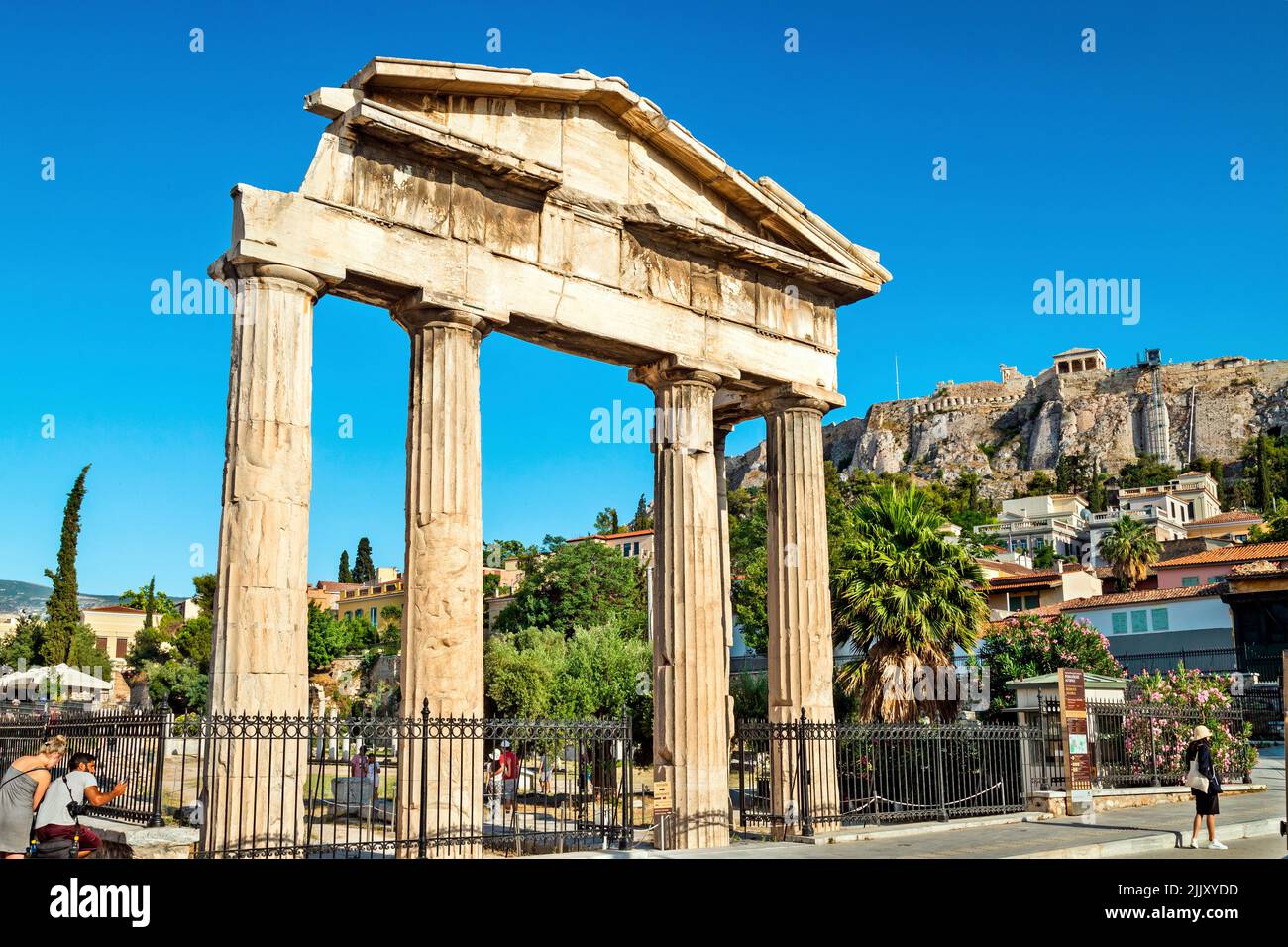 The Gate of Athena Archegetis on the edge of the Roman Agora and some ...