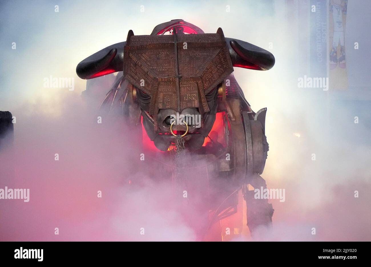 The Raging Bull during the opening ceremony of the Birmingham 2022 ...