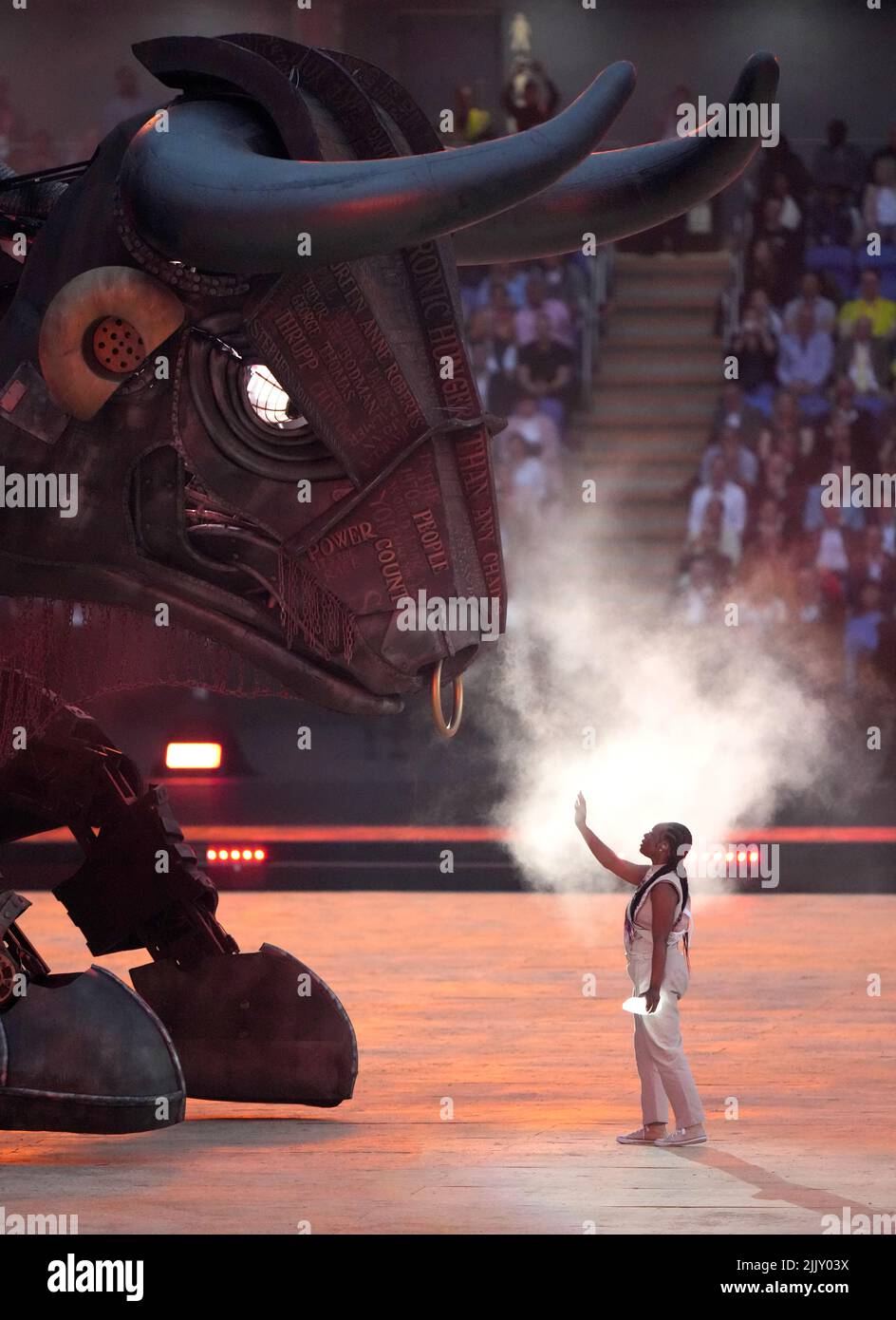 The Raging Bull during the opening ceremony of the Birmingham 2022 ...