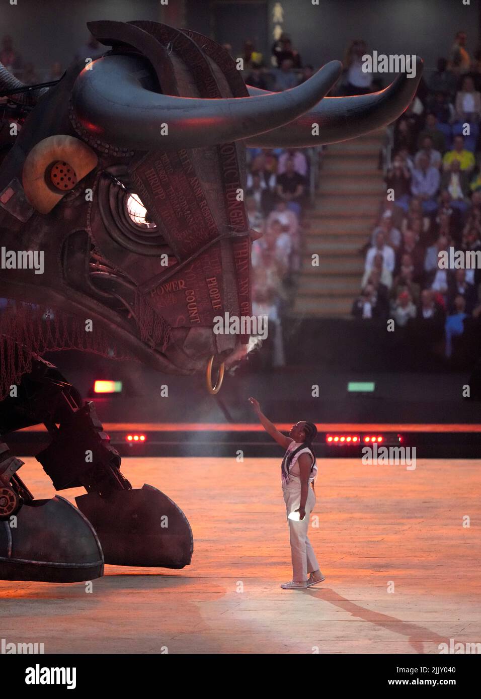 The Raging Bull during the opening ceremony of the Birmingham 2022 ...