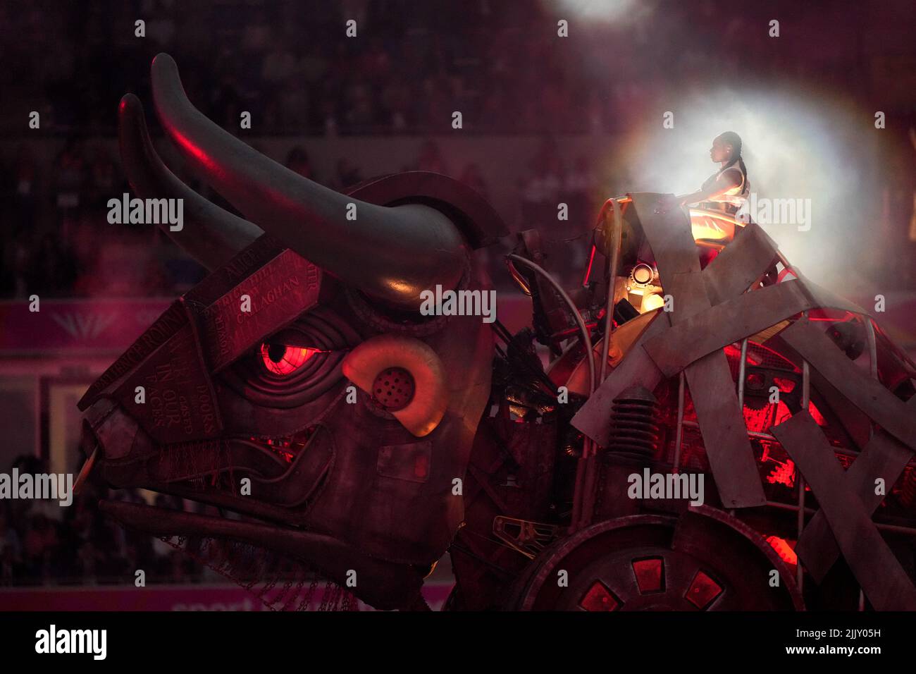 The Raging Bull during the opening ceremony of the Birmingham 2022 ...