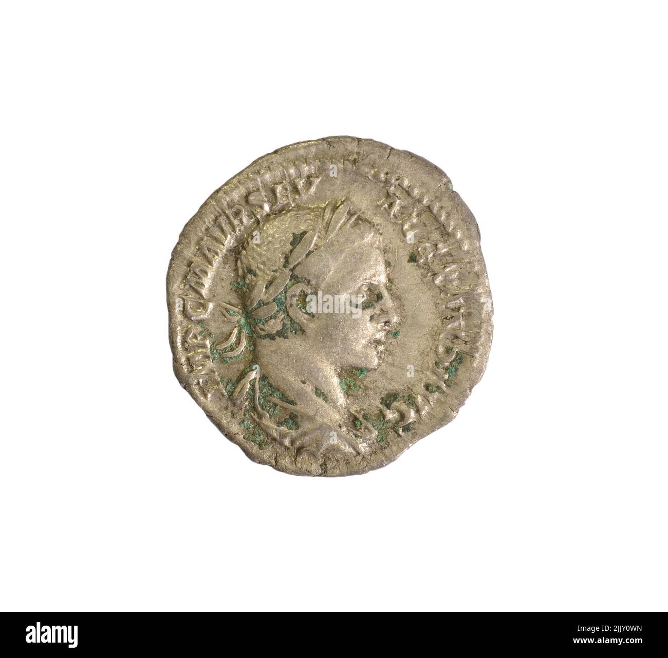 Ancient Roman coin on white background Stock Photo - Alamy