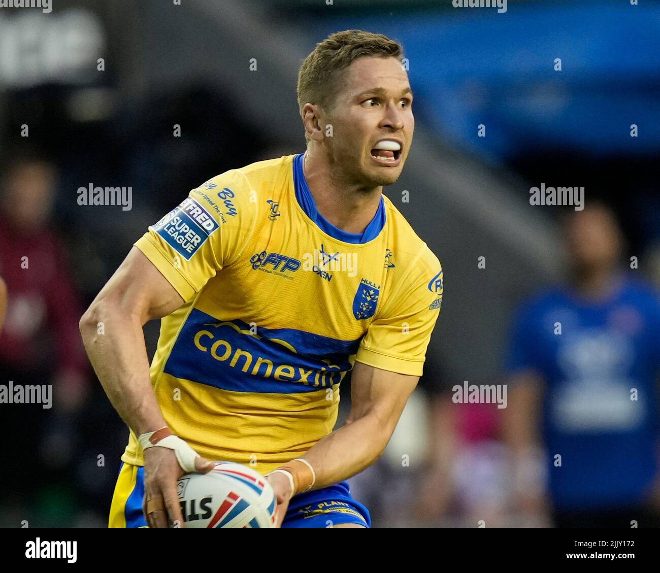 Wigan, UK. 28th July, 2022. Matt Parcell #9 of Hull KR in Wigan, United ...