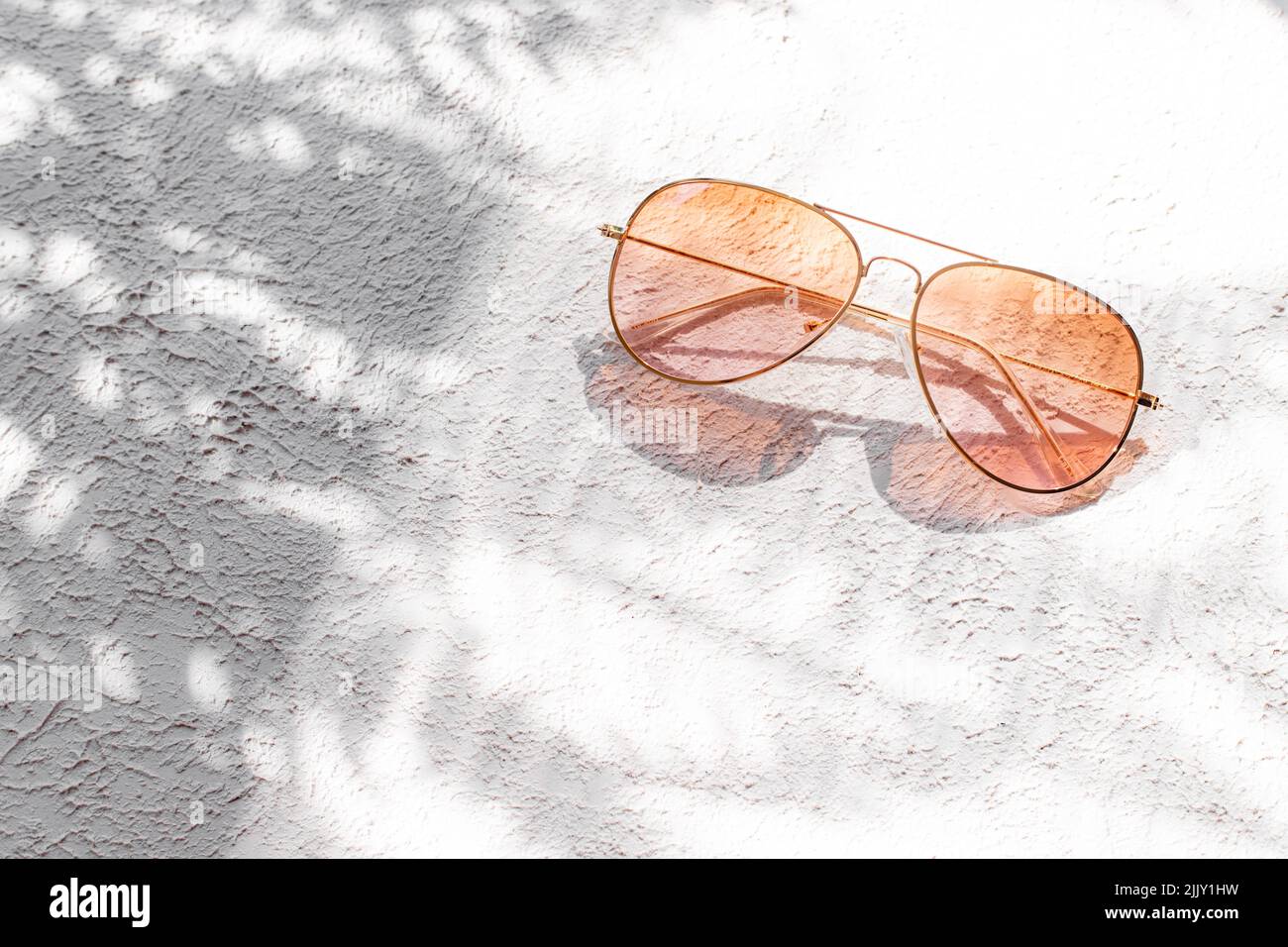 Sunglasses with sun shadows . Summer layout. Women's sunglasses. Sun ...