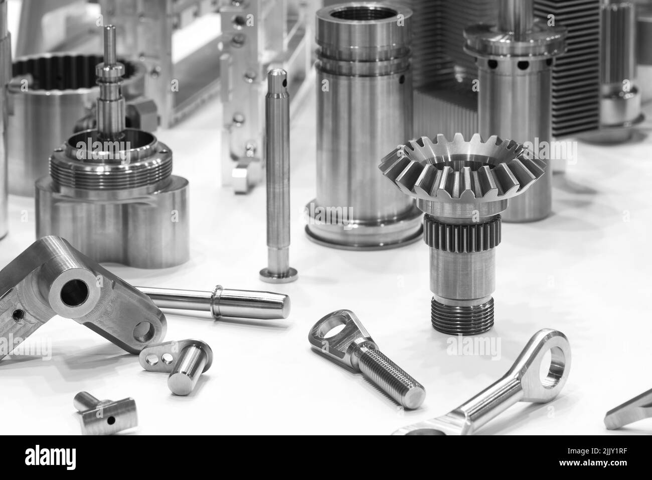 Many types of metal details industrial design background, engineering ...