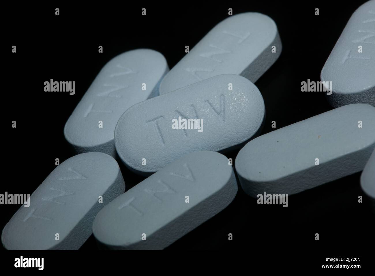 Blue medical pills close up background modern metal prints big size ...