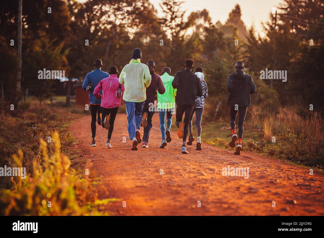 Runners marathon sun silhouette hi-res stock photography and images - Alamy