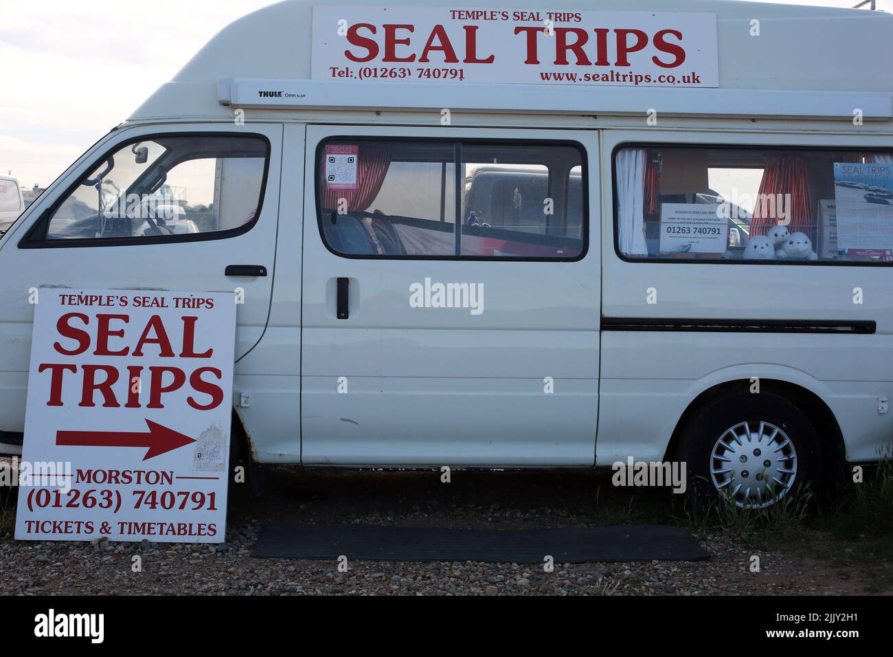 Temple's Seal Trips van, Morston, Norfolk Stock Photo - Alamy