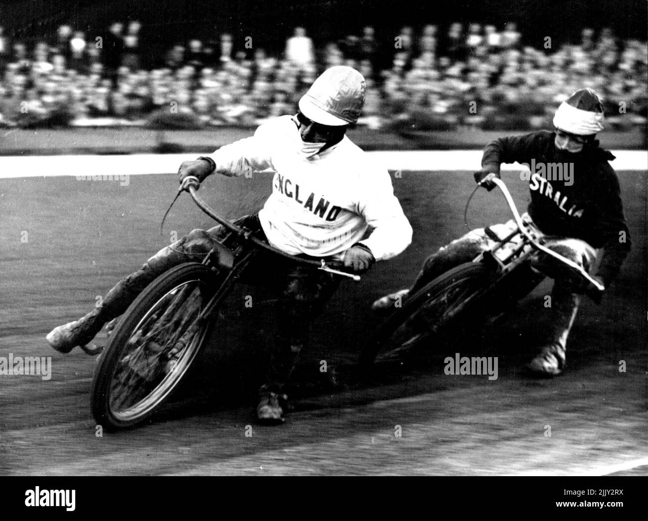 England Win Third Speedway Test. Norman Parker, England Captain leads ...