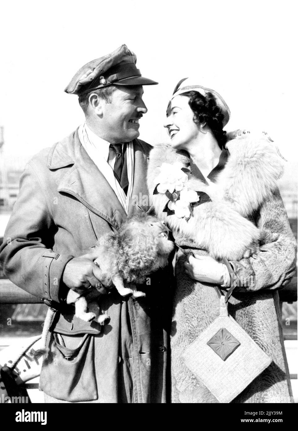 Col. Turner Greeted By Wife -- Col. Roscoe Turner, California's ...