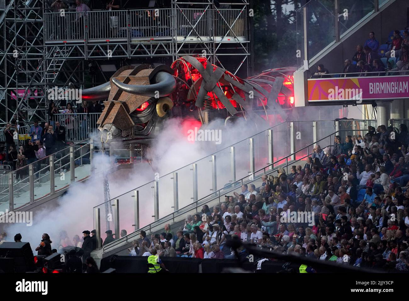The Raging Bull appears during the opening ceremony of the Birmingham ...