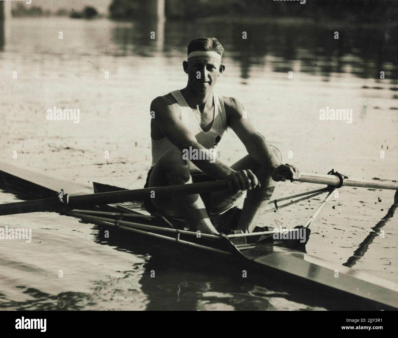 Pearce, winner Olympic Sculls. May 8, 1929 Stock Photo - Alamy