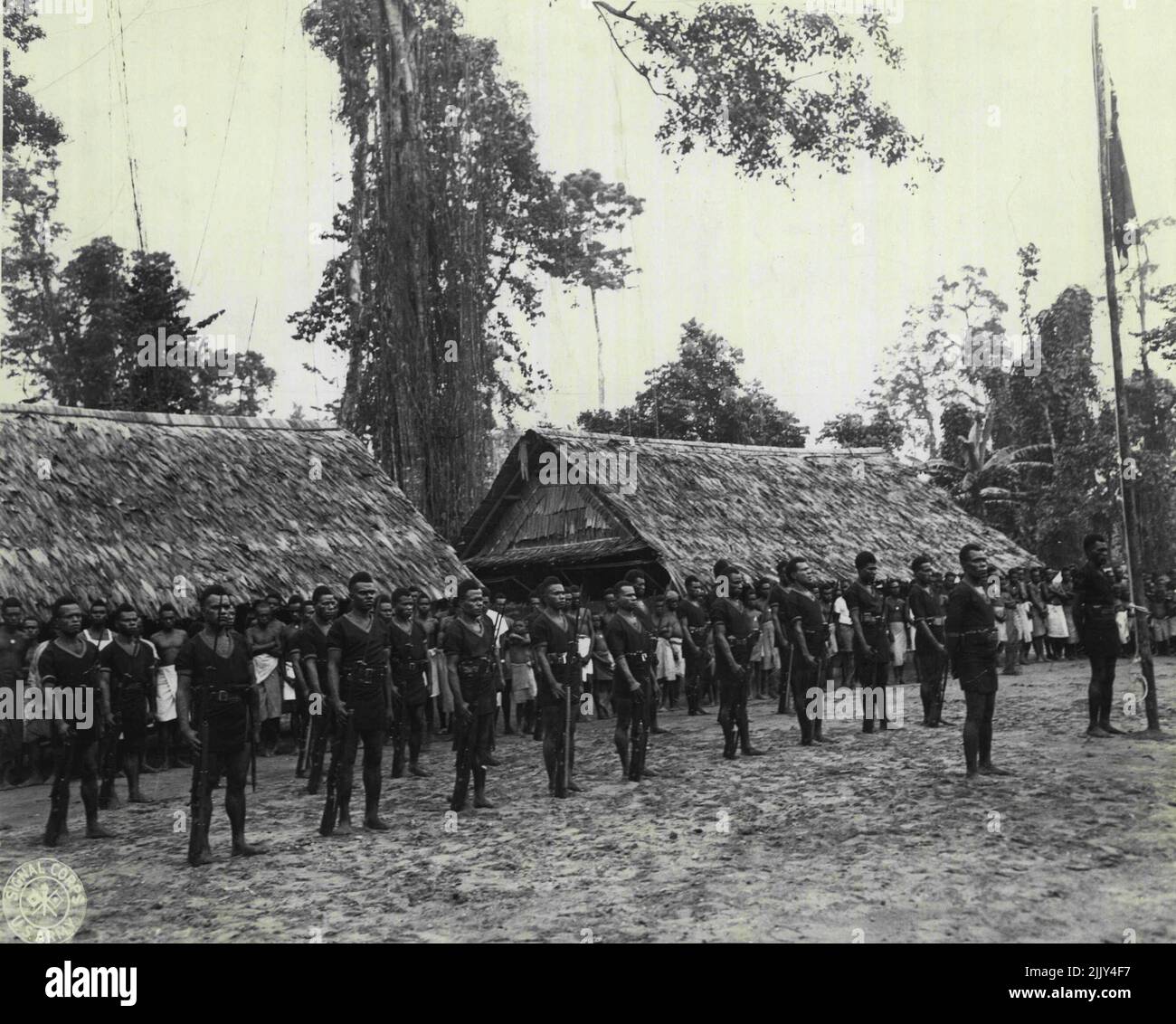 Sydney Saw -- Residents of Angua Village, Bougainville, at a ...