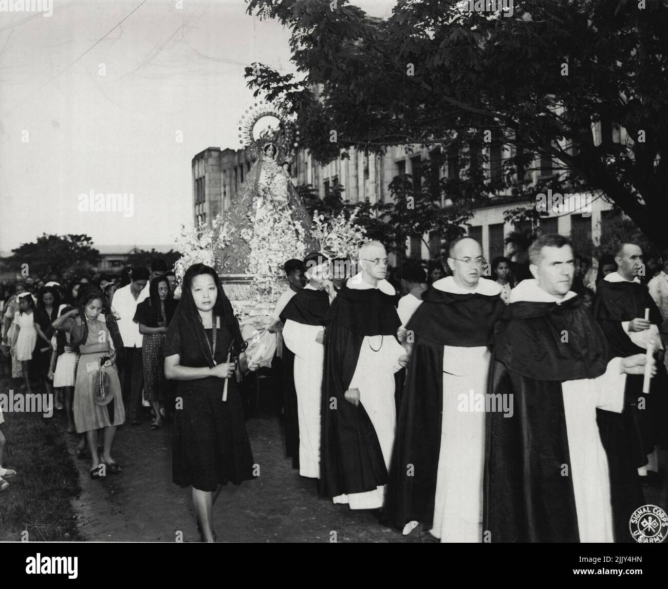 the naval battles in the Philippines in 1646, the procession of the ...