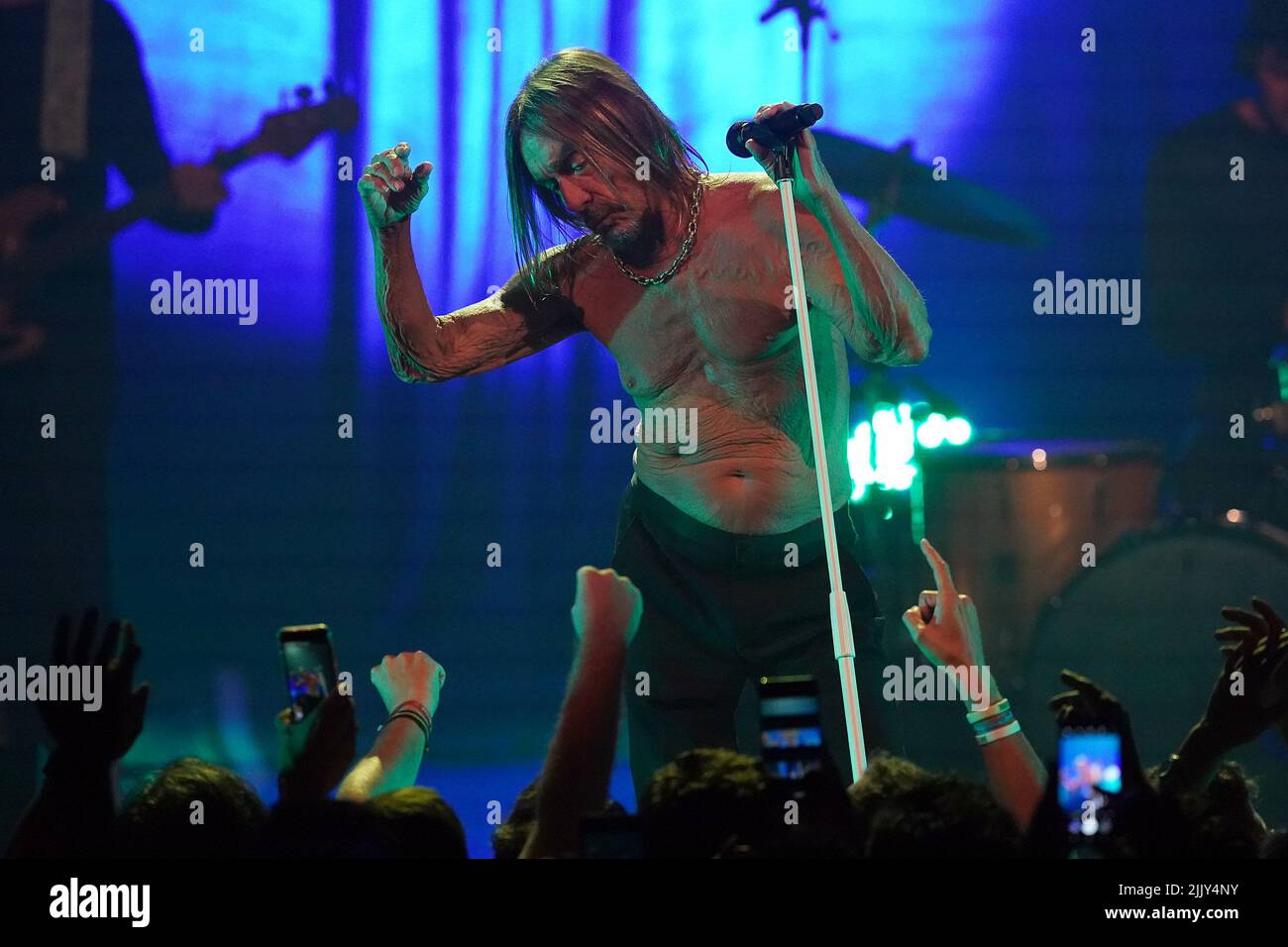Iggy Pop in concert at the Universal Music Festival. July 26, 2022 ...