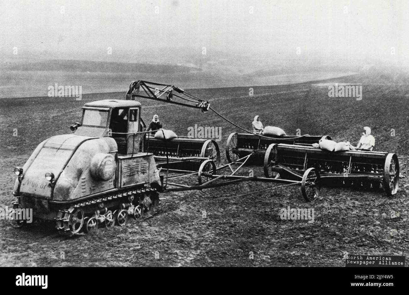 Adams-Tractors -- Russian farmers sow buckwheat with an experimental ...