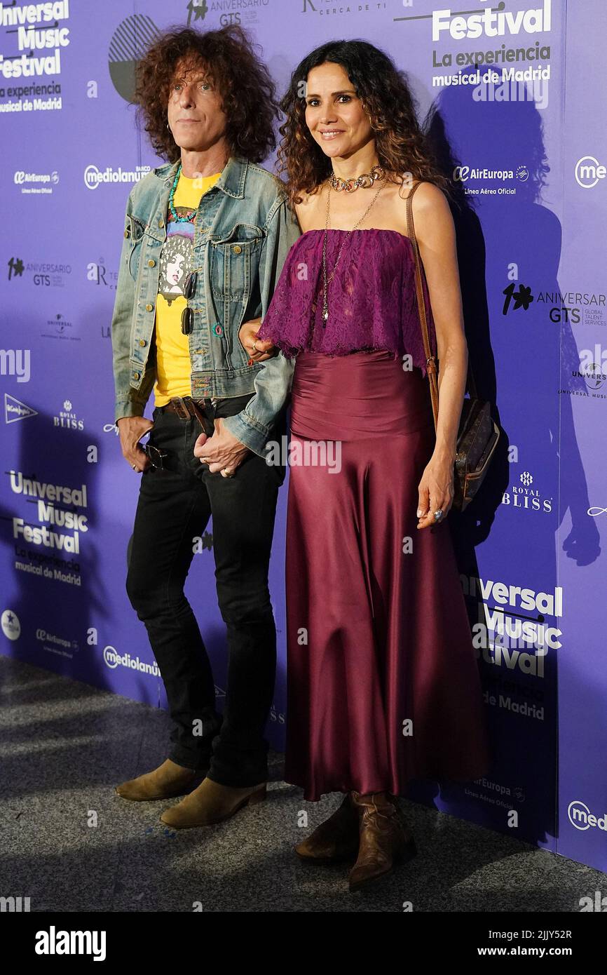 Goya Toledo and Craig Ross during the photocall of the Iggy Pop concert ...