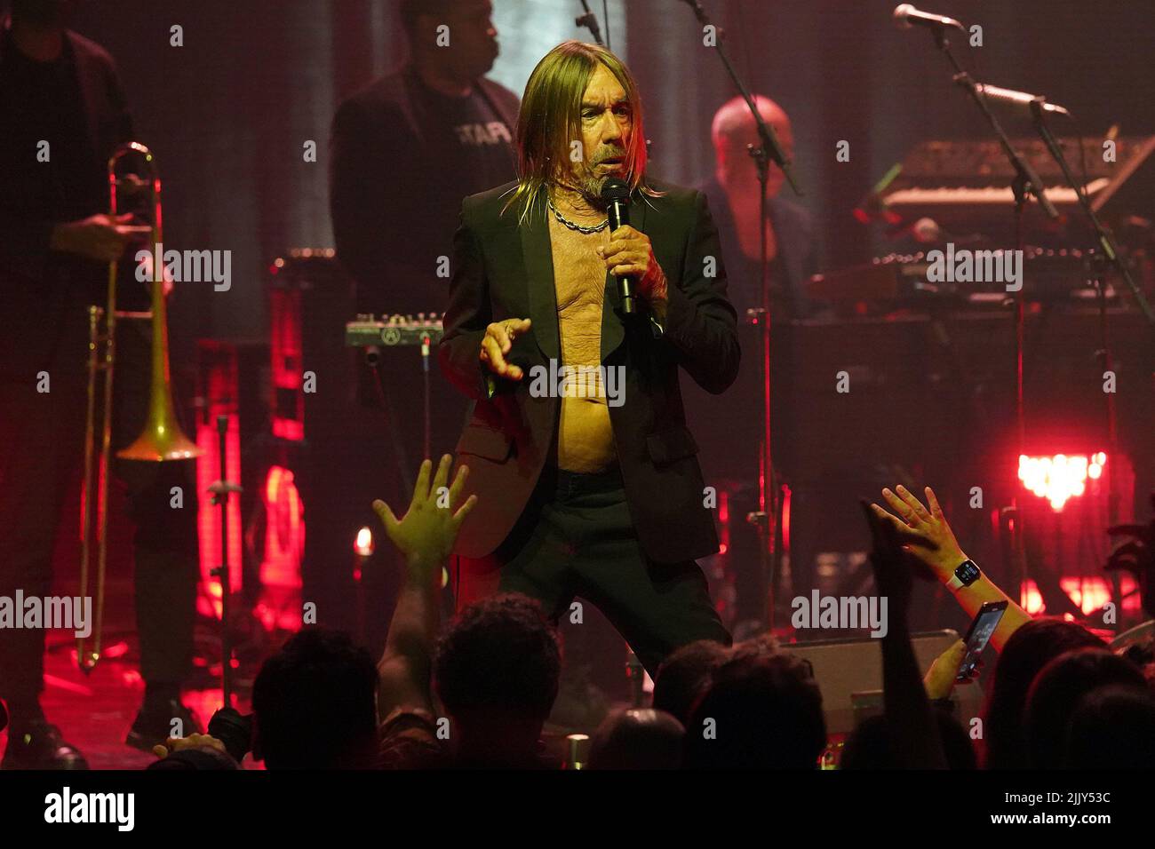 Iggy Pop in concert at the Universal Music Festival. July 26, 2022 ...