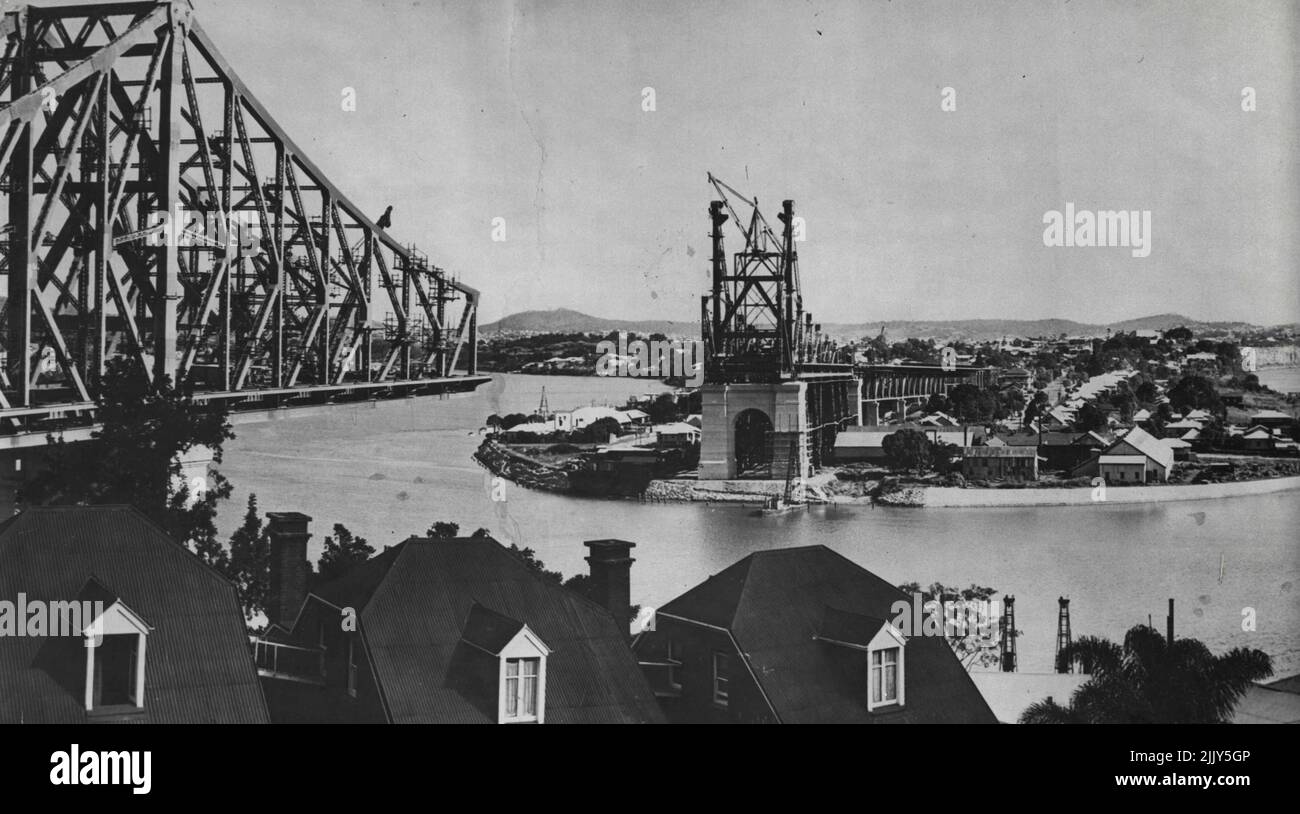 Storey Bridge, Brisbane showing the north south spans. Kangaroo Point ...
