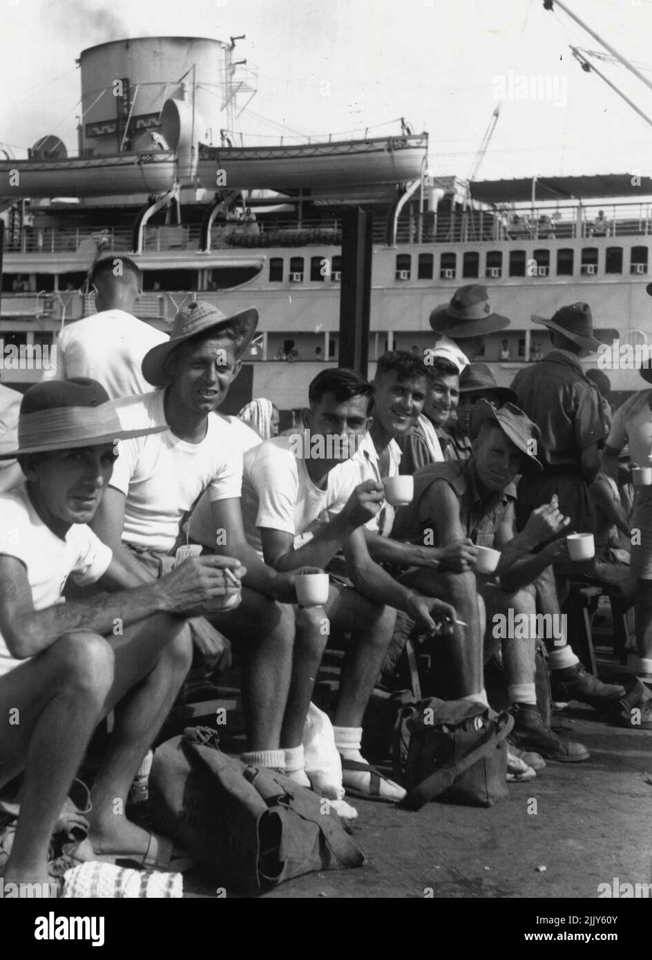 Prisoners of war released from Changi Prison Camp were evacuated from ...