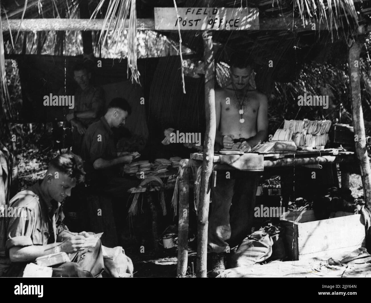 Ramu Valley - A field post office. October 26, 1943 Stock Photo - Alamy