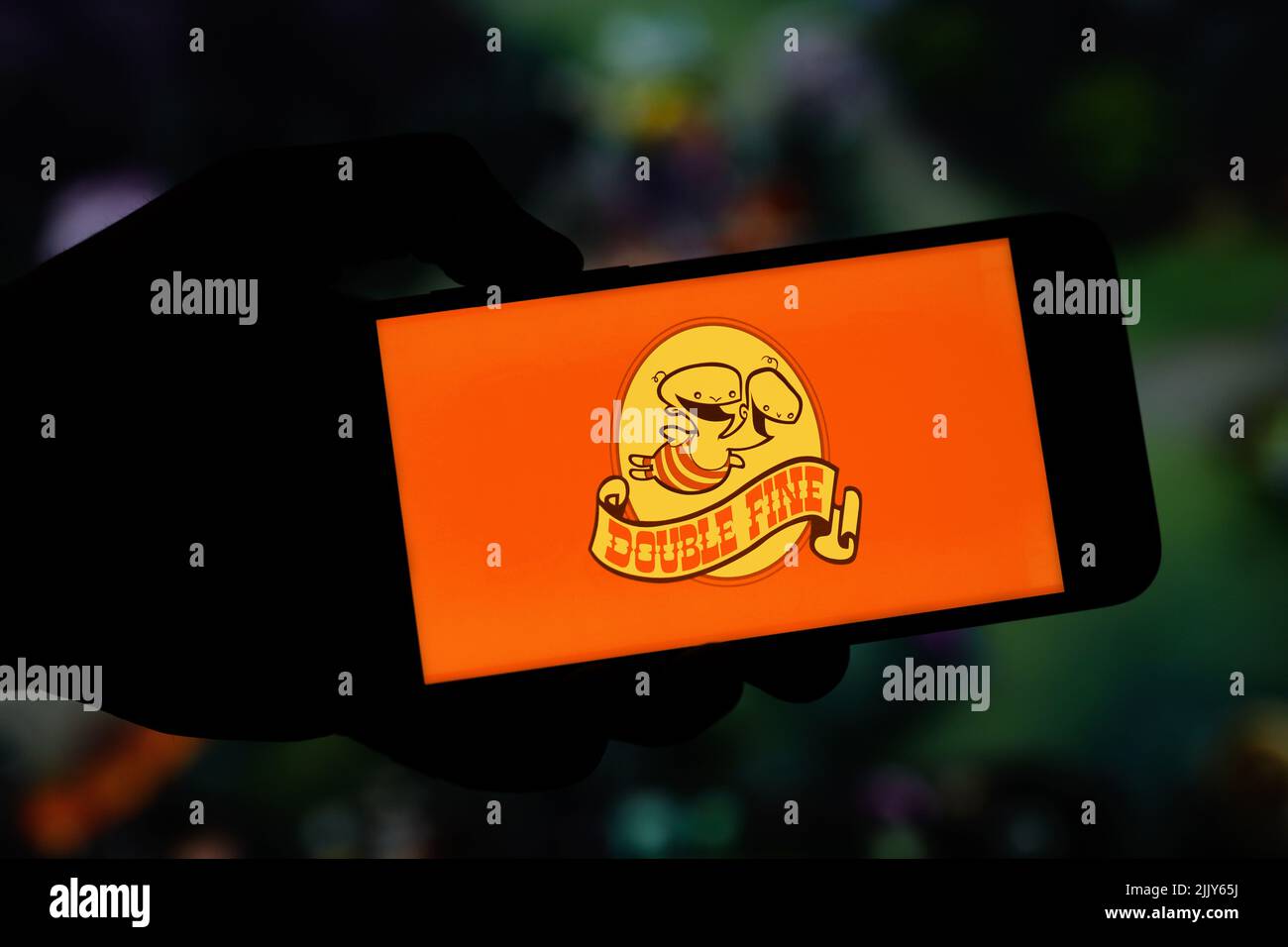 Double fine logo hi-res stock photography and images - Alamy