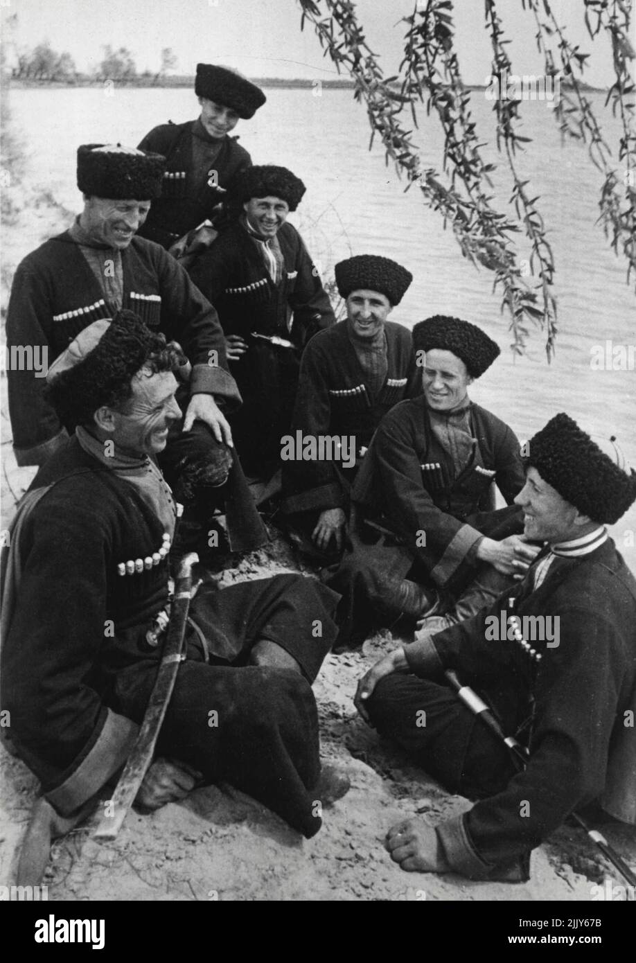 Smiling Warriors -- Most Cossacks of today lave on big collective farms ...
