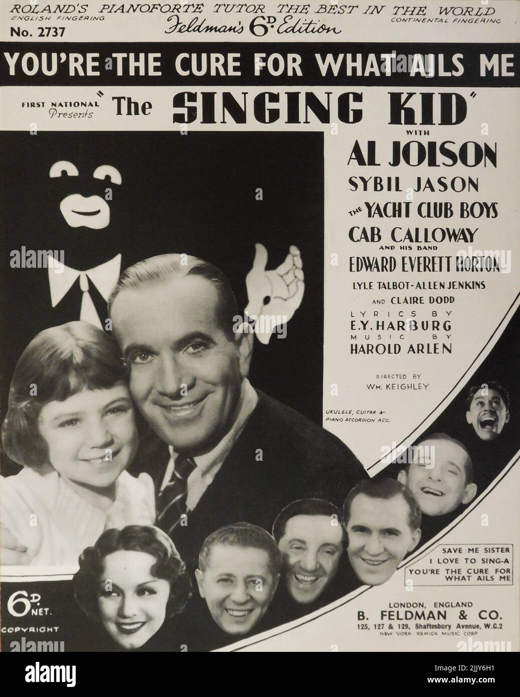 British Sheet Music of You're The Cure For What Ails Me by E.Y. Harburg ...