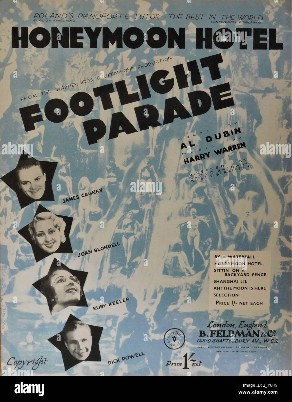 British Sheet Music of Honeymoon Hotel by Al Dubin and Harry Warren for ...