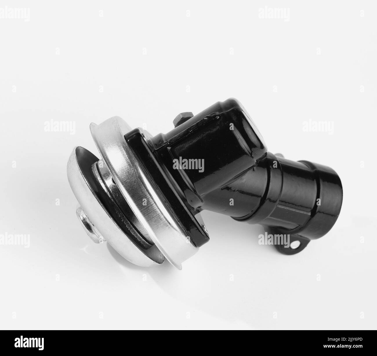 Electric lawn mower cutting Black and White Stock Photos & Images - Alamy