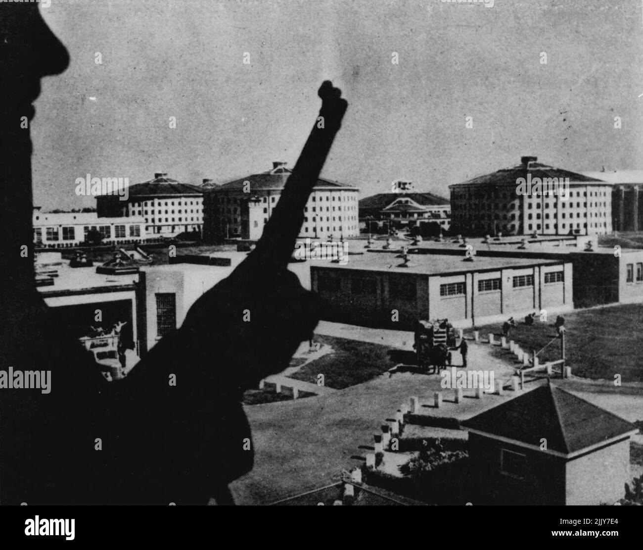 The constant watch on the Prison Grounds: Towers along the outside wall ...