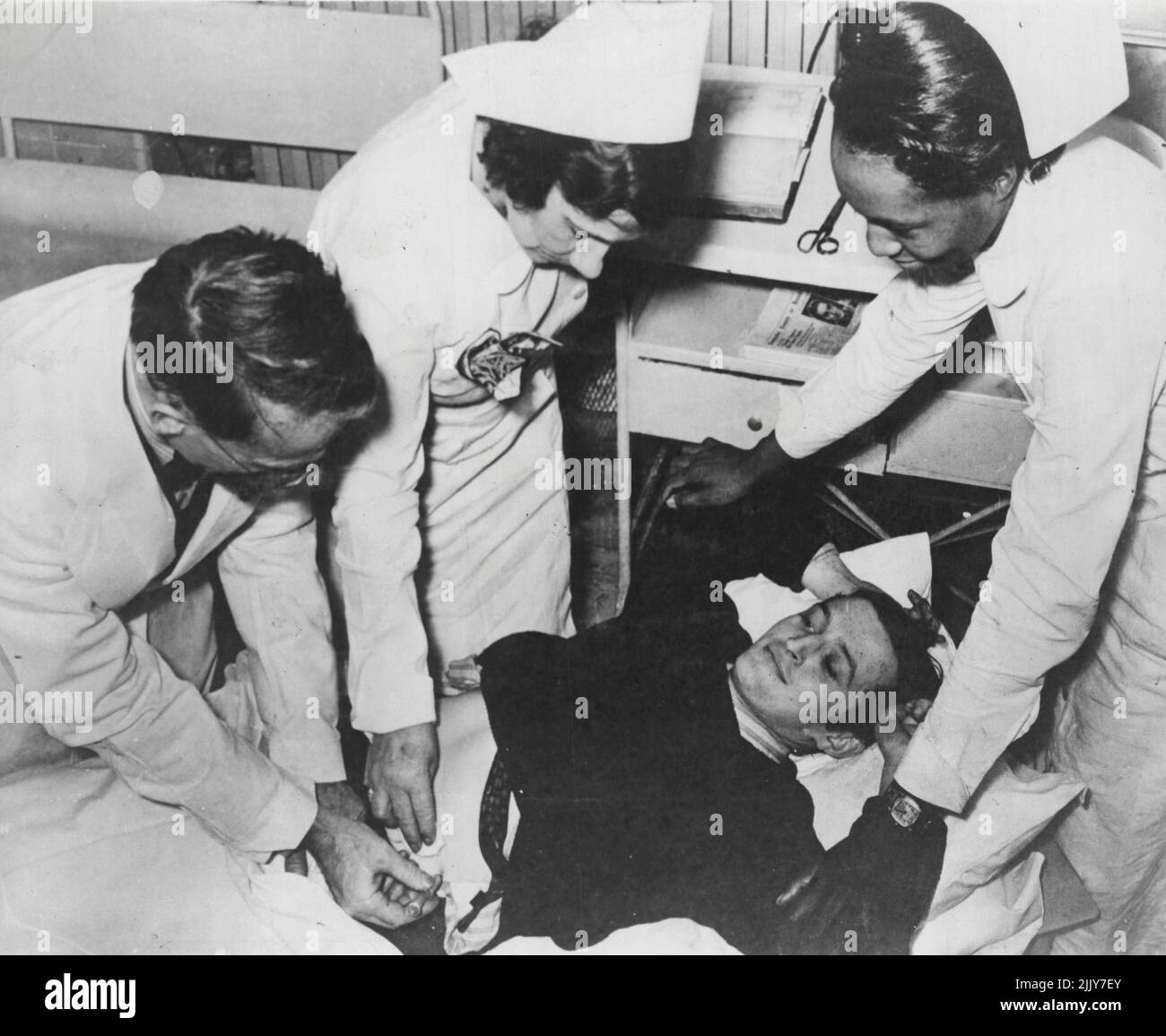 f Health an American citizen of Spanish descent is getting an injection ...