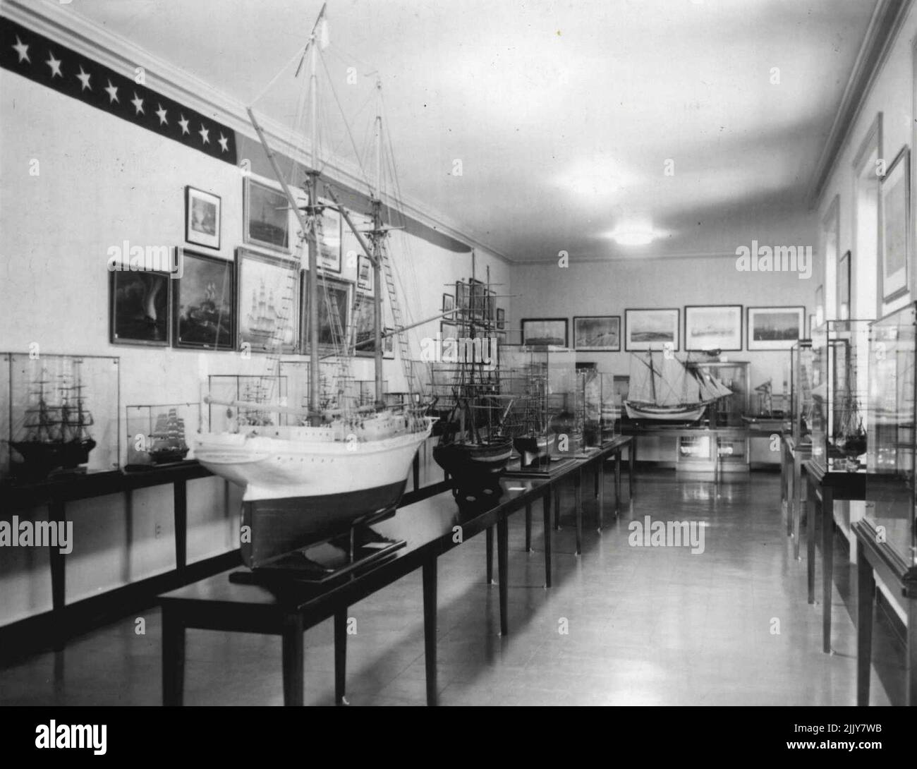 Naval Room In FDR's Library. The President's Famed interest in ships is ...