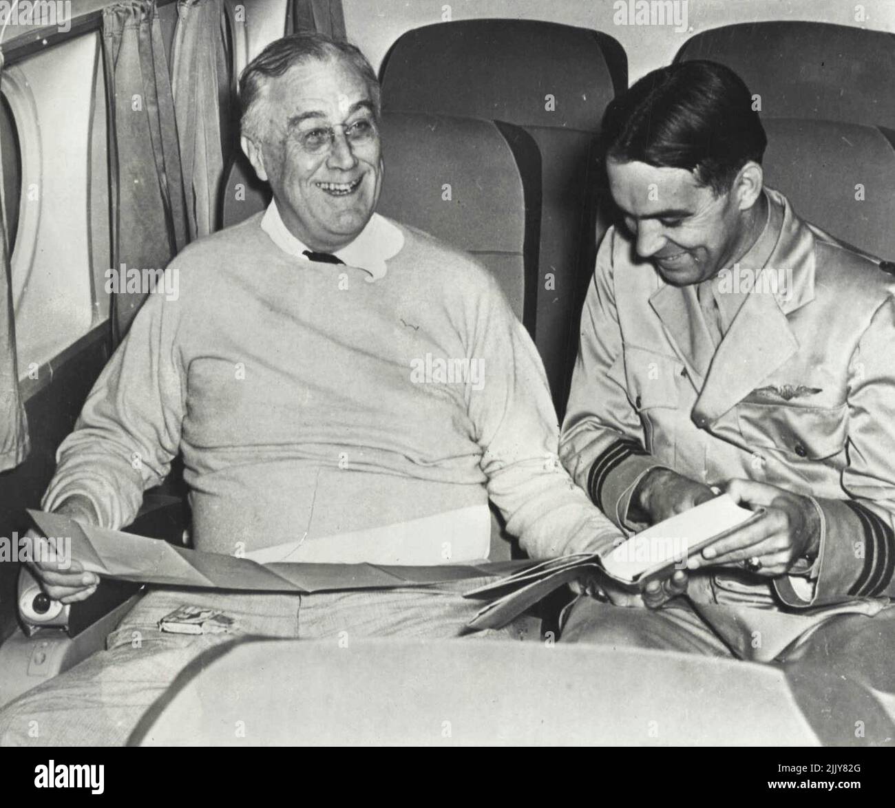 President Roosevelt Flies 16, 965 miles. The first American President ...