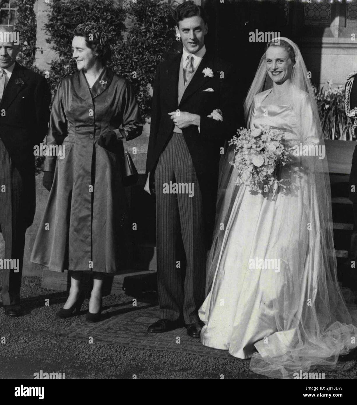 ge and groom with Field Marshal Viscount Montgomery and the bride's ...