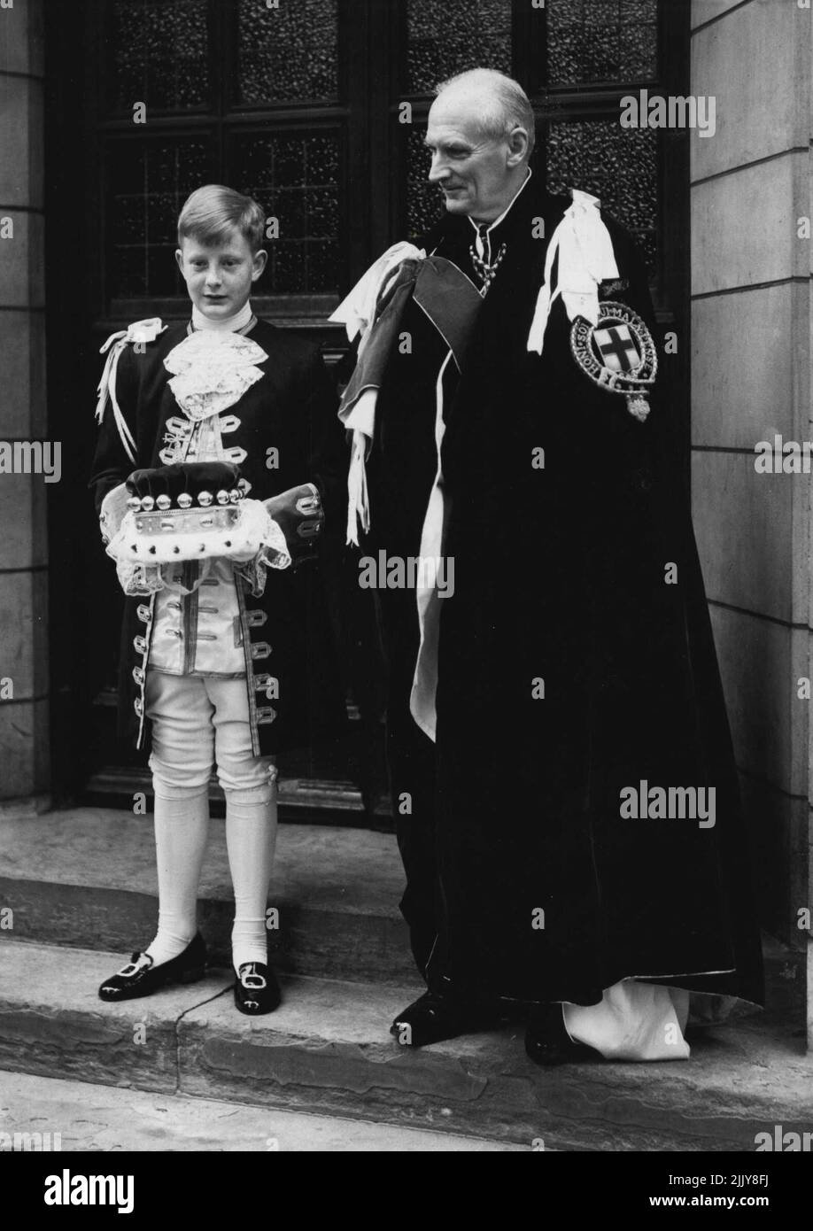 Lord Montgomery with his page ***** at Westminster Abbey this ...