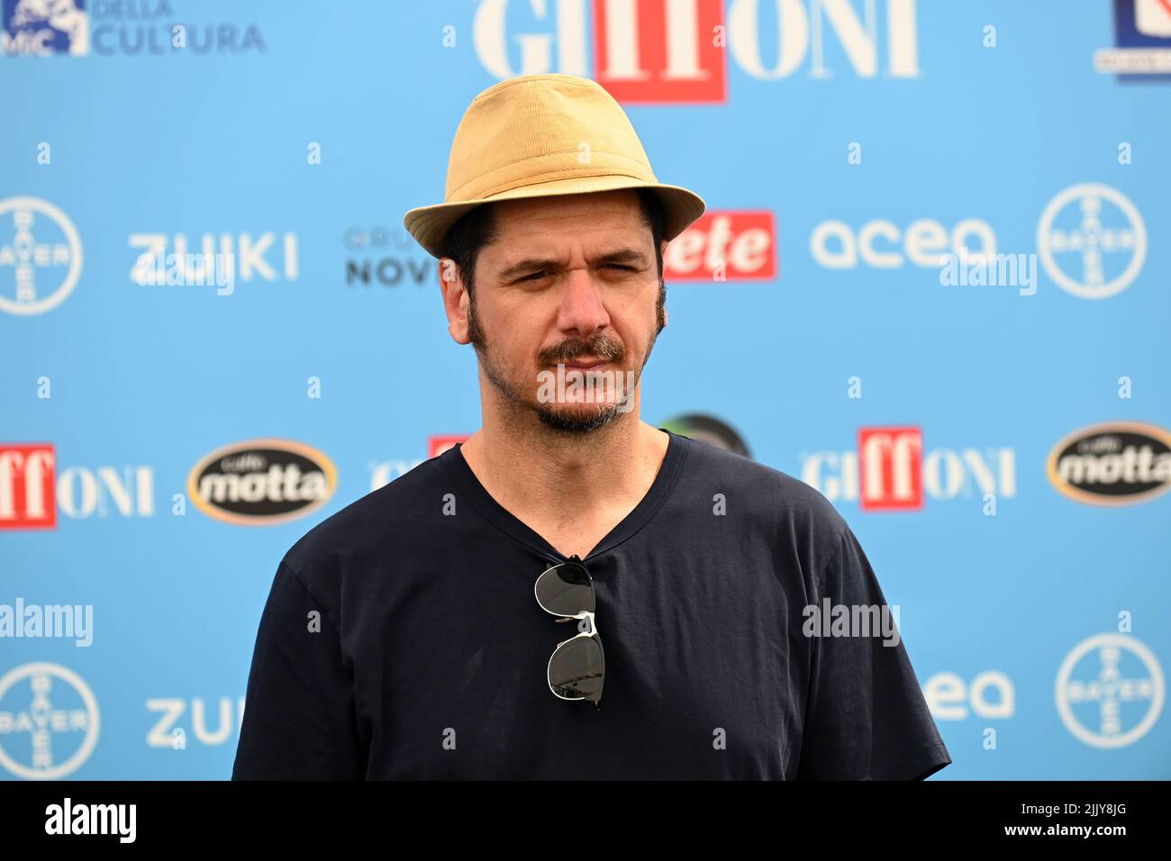 GIFFONI VALLE PIANA, ITALY - JULY 28: Gabriele Mainetti attend the blue ...