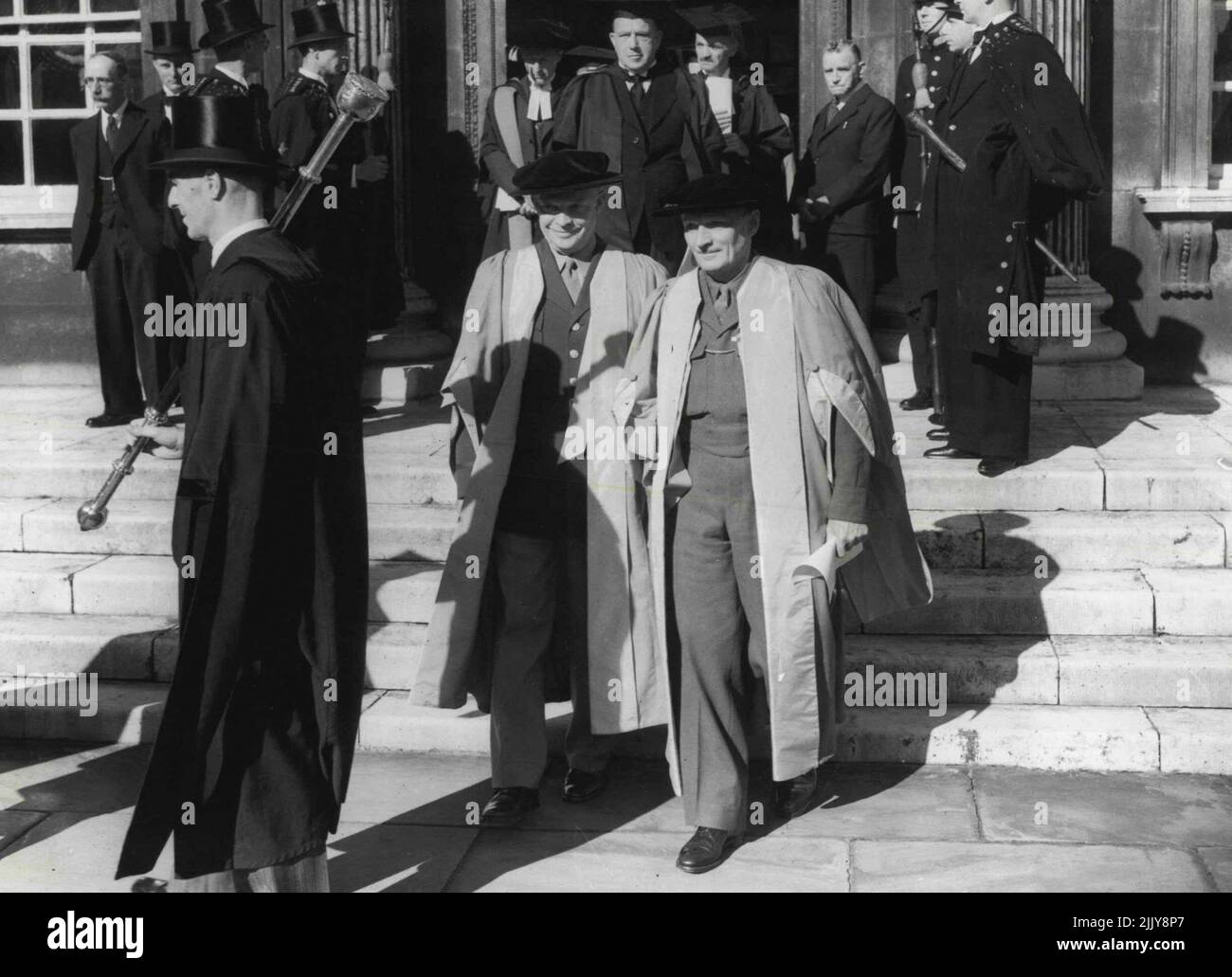 General Eisenhower And Lord Montgomery at Cambridge -- General ...